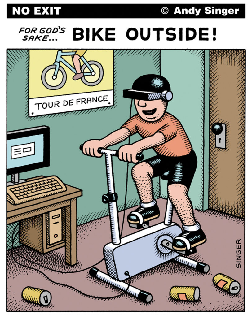 No Exit Bike Cartoon: Bike Outside! - Cycling West - Cycling Utah