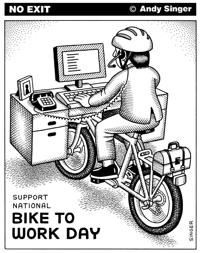 No Exit Bicycle Cartoon: National Bike to Work Day - Cycling West ...